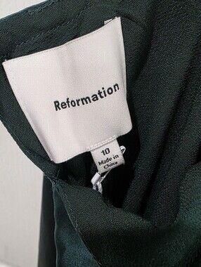 Reformation | Dresses | Nwt Reformation Anaiis Forest Green Silk Maxi ...